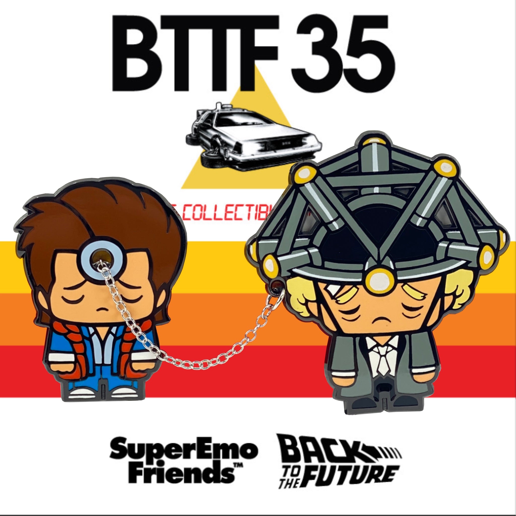 Super Emo Friends x Back to the Future - BTTF 35 - 35th Enamel Pin Set ...