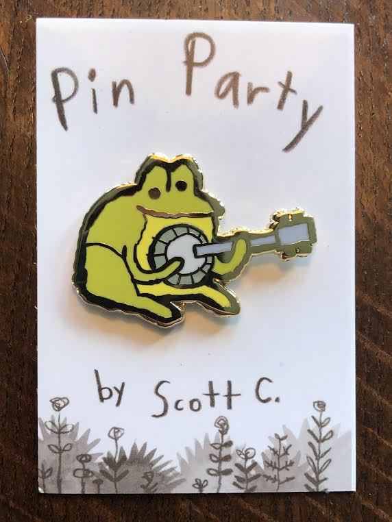 Scott C. - "Banjo Frog" Enamel Pin – Spoke Art